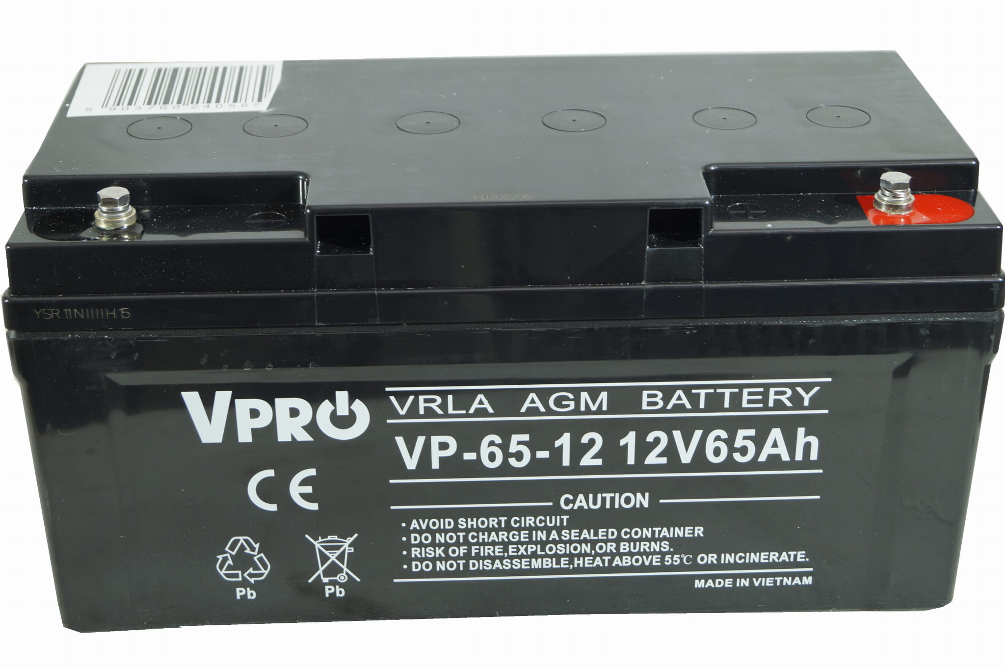 Akumulator AGM VPRO - 12V 65Ah - do zasilania awaryjnego UPS ...